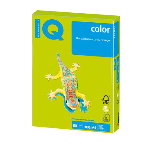 Бумага для ксерокса А4 100л IQ Neon зеленый неон 80г/м2 INTERNATIONAL ...