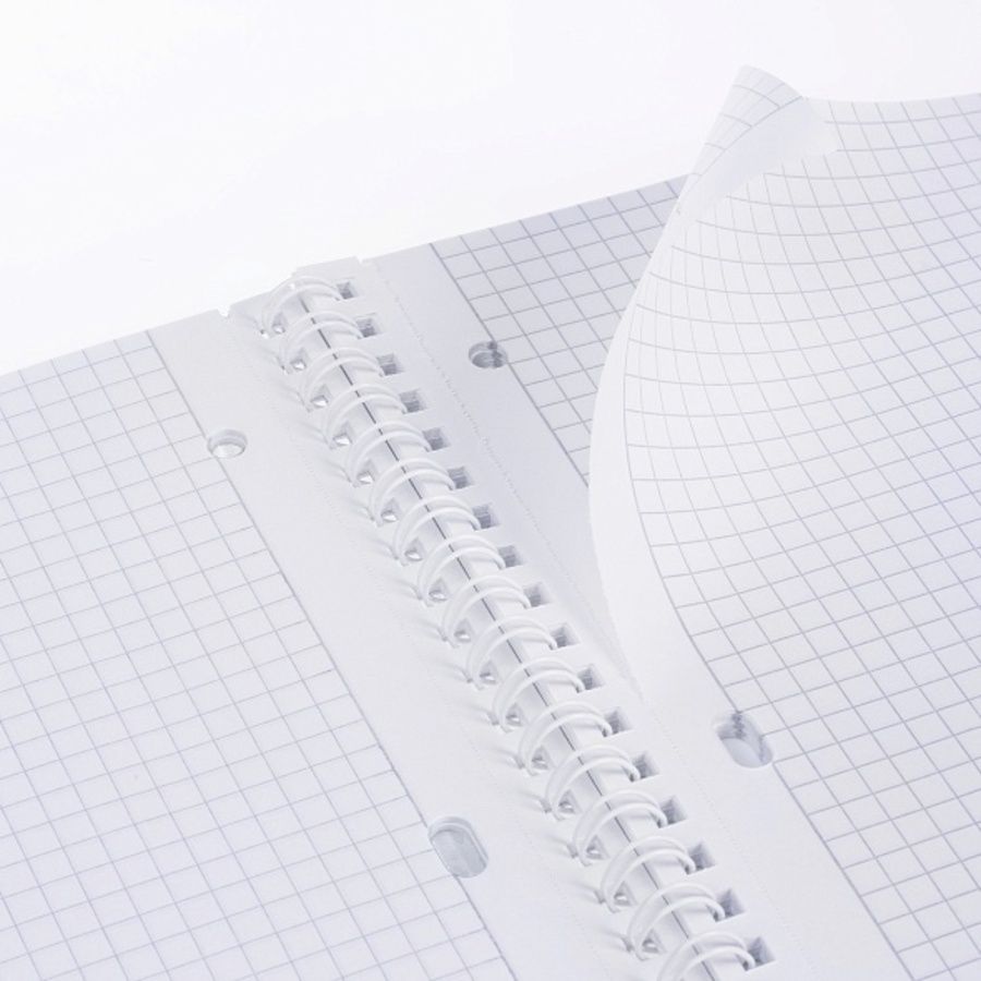 Тетрадь А4 80л клетка Однотон гребень пласт.обл. VELVET Белая ...